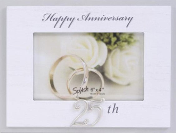 Happy Anniversary 25th Frame – Engraving Reimagined