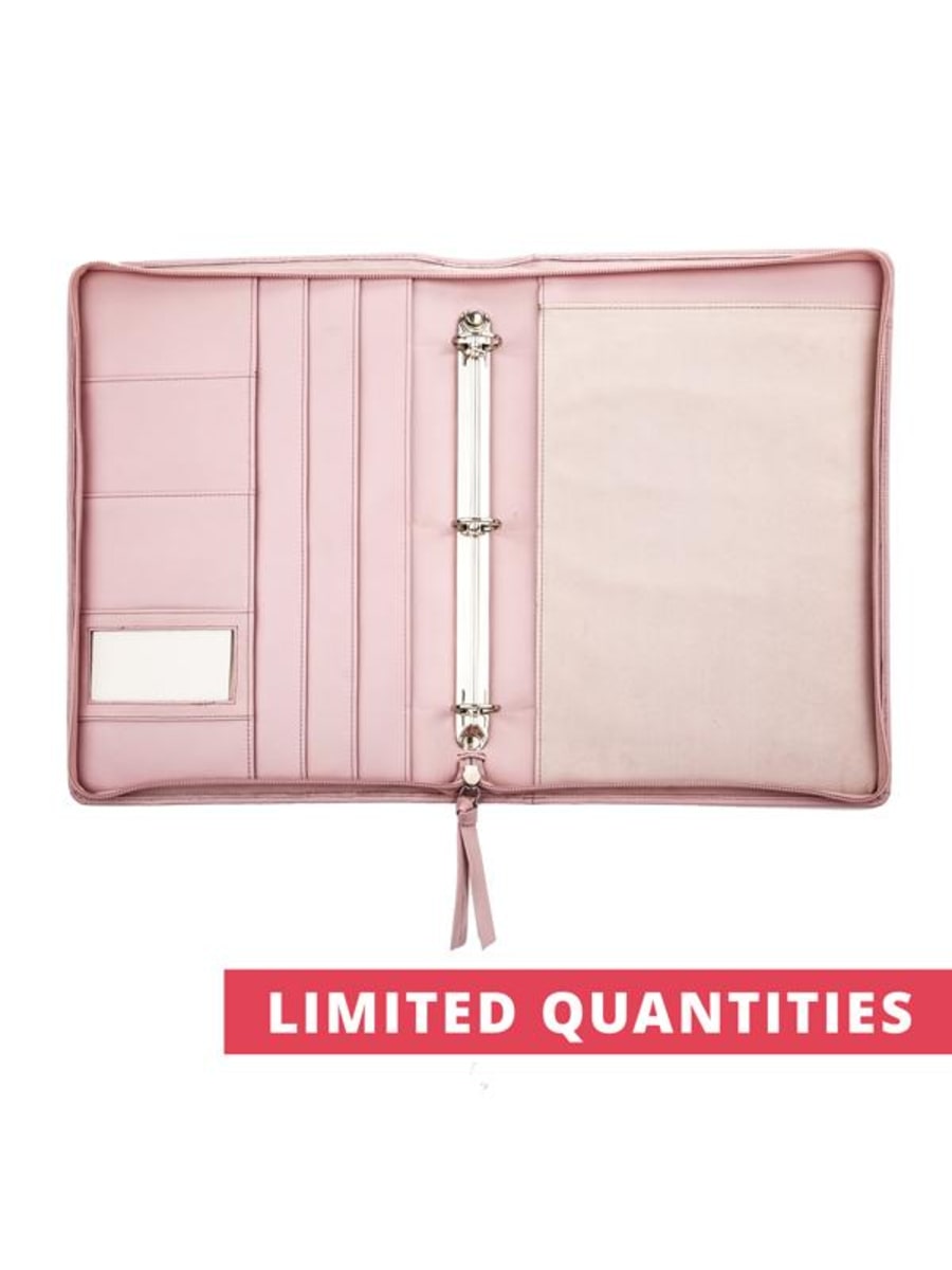 Pink Zip Around Padfolio – Engraving Reimagined