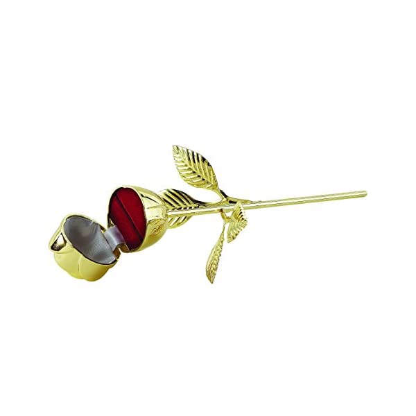 Gold Long Stem Rose Ring Box – Engraving Reimagined